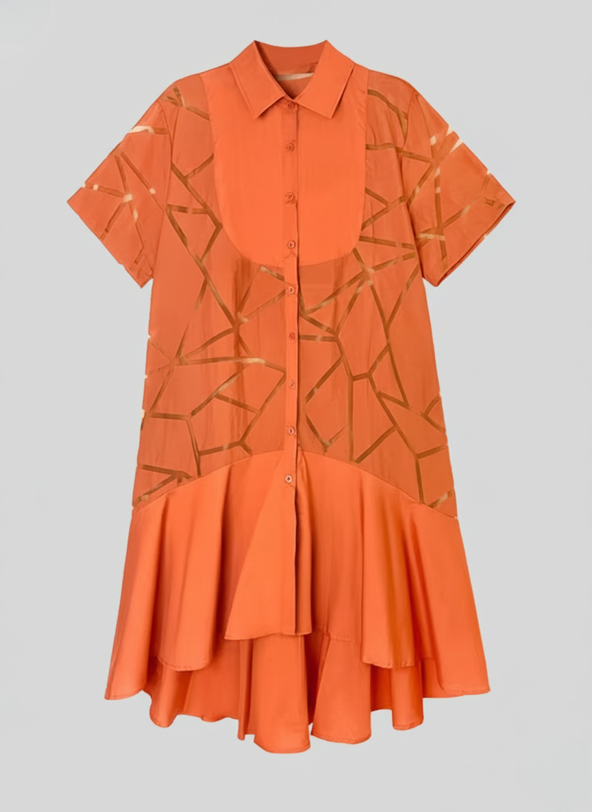 Contemporary Cutwork Shirt Dress – TAAJI TRIBE