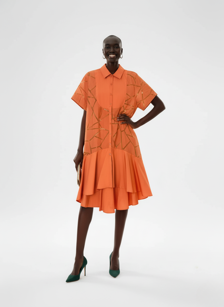 Contemporary Cutwork Shirt Dress – TAAJI TRIBE