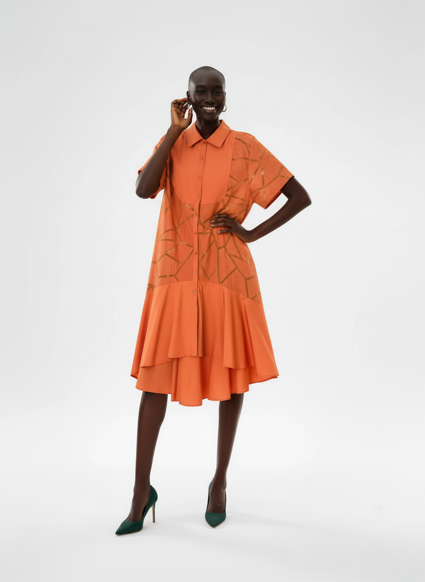 Contemporary Cutwork Shirt Dress – TAAJI TRIBE